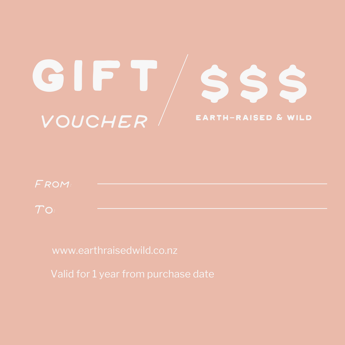 Earth-raised and Wild Gift Card – Earth-raised & Wild